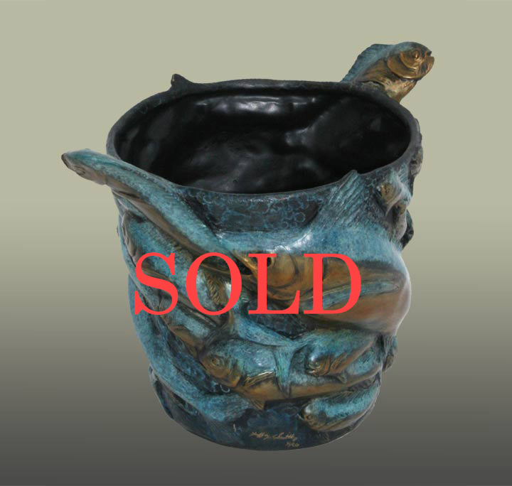Bronze-Sculpture-Fish-Bucket